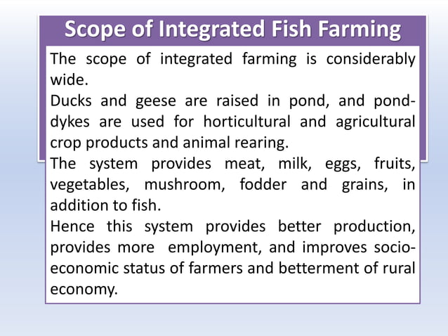 INTEGRATED FISH FARMING & MANAGEMENT | PDF