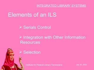 Integrated Library Systems | PPT