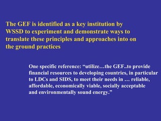 Integrated Natural Resource Management and the GEF- Reconciling Global ...