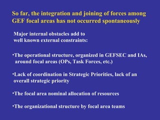 Integrated Natural Resource Management and the GEF- Reconciling Global ...