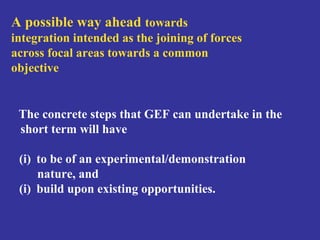 Integrated Natural Resource Management and the GEF- Reconciling Global ...