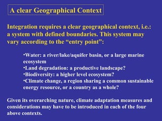 Integrated Natural Resource Management and the GEF- Reconciling Global ...