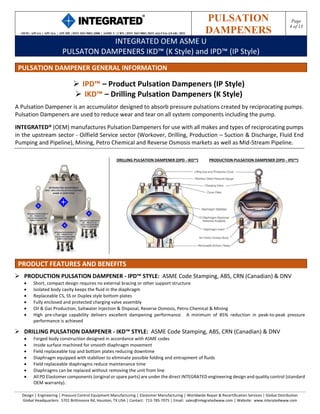 INTEGRATED® OEM Pulsation Dampener Solution | PDF