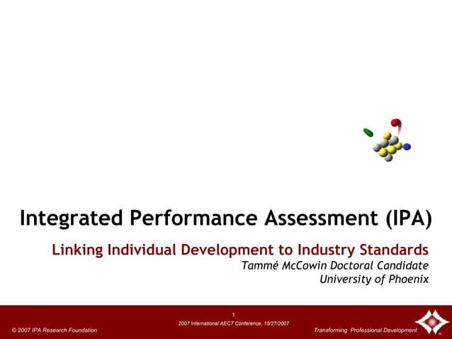 Integrated Performance Assessment: Linking Individual Development to ...