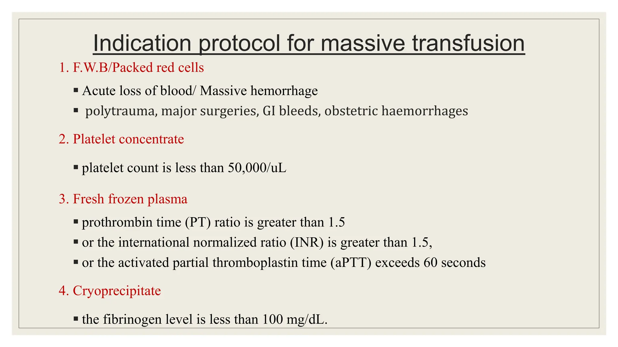 A Case presentation of Massive Transfusion in post LSCS PPH patient | PPTX