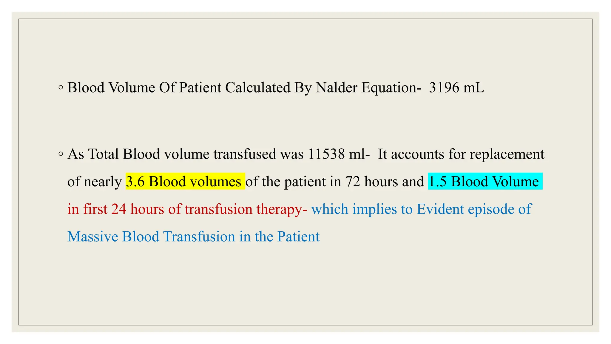 A Case presentation of Massive Transfusion in post LSCS PPH patient | PPTX