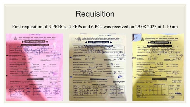 A Case presentation of Massive Transfusion in post LSCS PPH patient | PPTX
