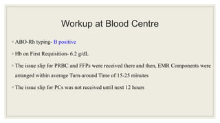 A Case presentation of Massive Transfusion in post LSCS PPH patient | PPTX