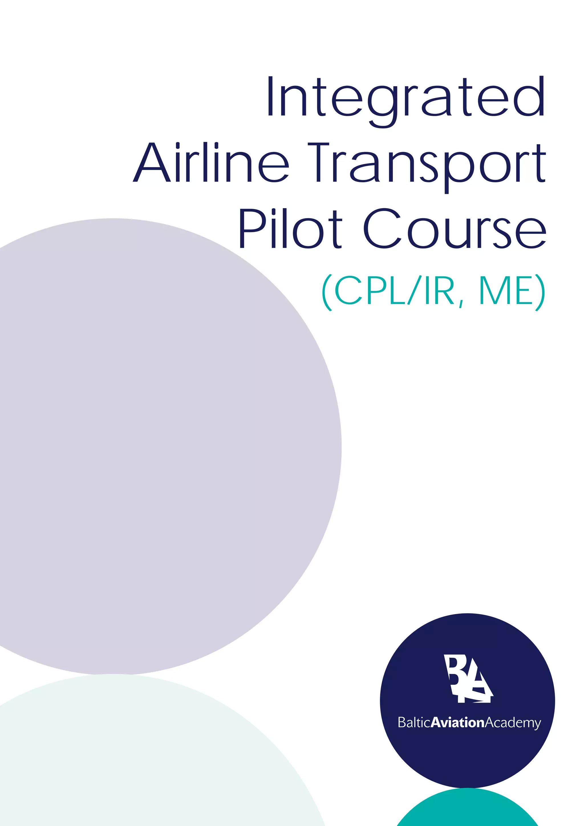 Integrated airline transport pilot course | PDF