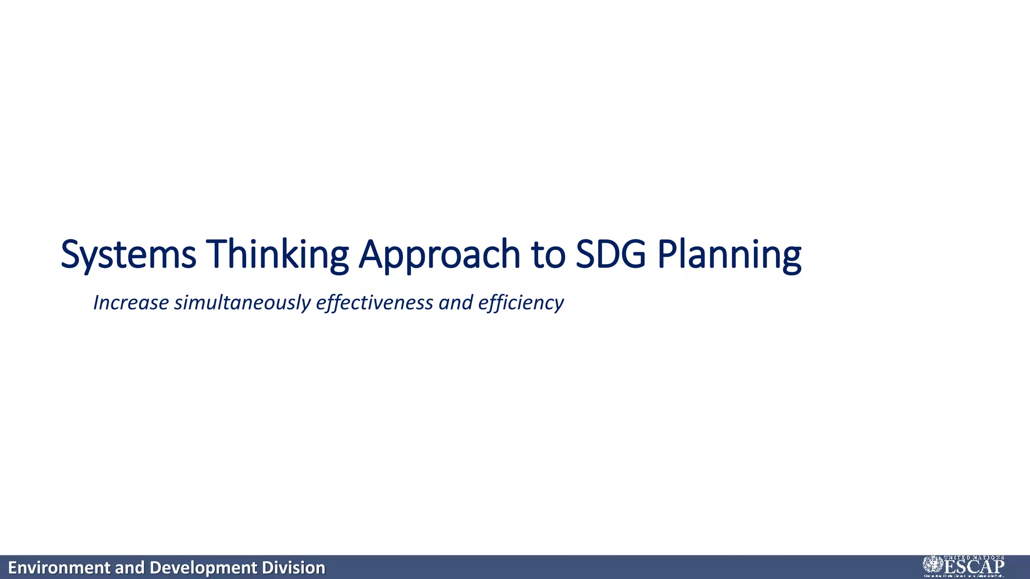 Integrated Approaches for SDGs planning | PDF