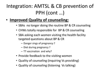 Prevention of Postpartum Haemorrhage (An Integrated Approach) | PPTX