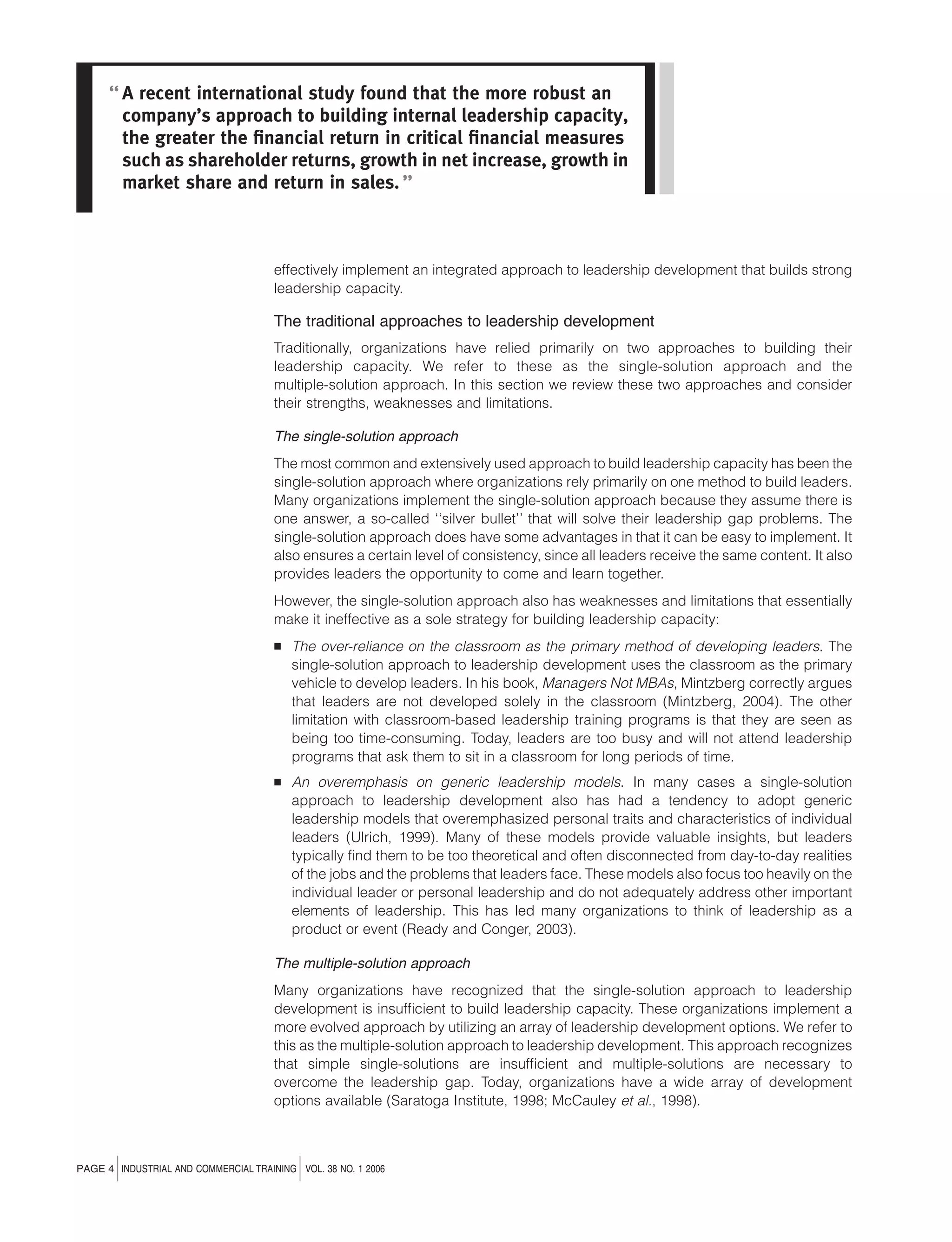 Integrated approach to leadership | PDF