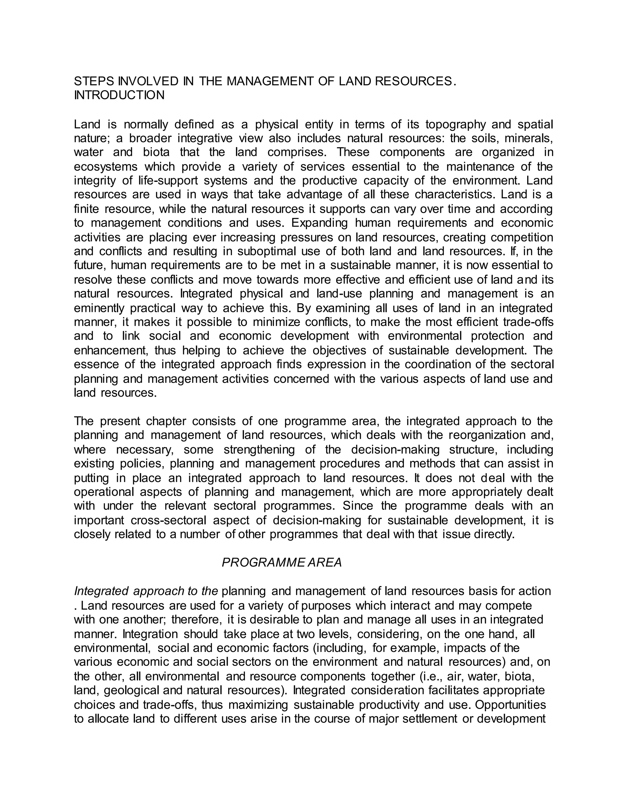 Integrated approach to the planning and management of land resources | DOCX