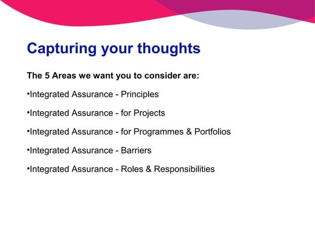 Integrated assurance with group feedback | PPT
