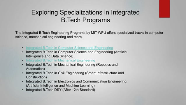 Integrated B.Tech Engineering Programs at MIT-WPU.pptx