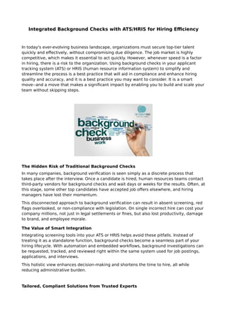 Integrated Background Checks with ATS - HRIS for Hiring Efficiency.pdf