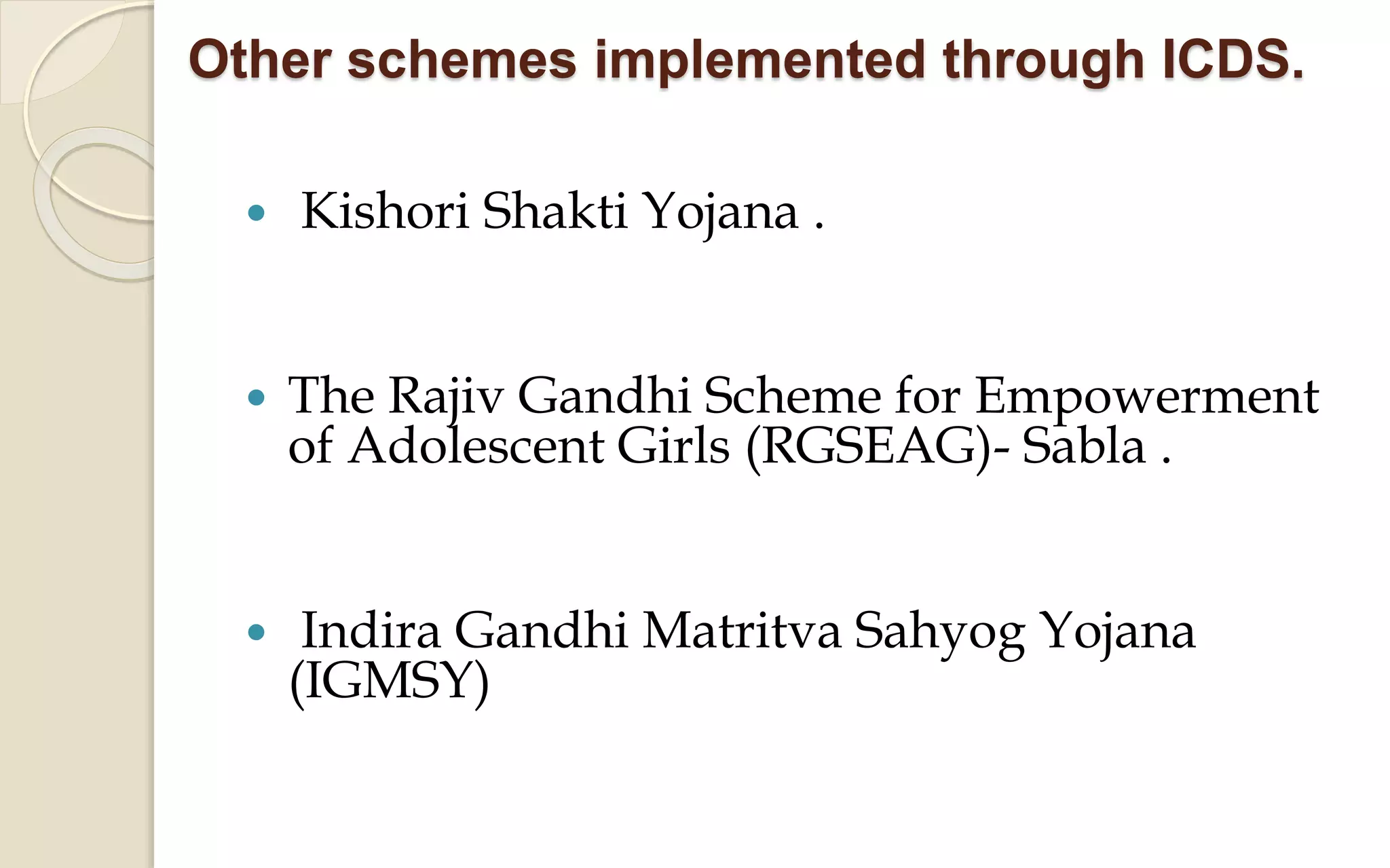 Integrated child development services (icds) 2021 | PPTX