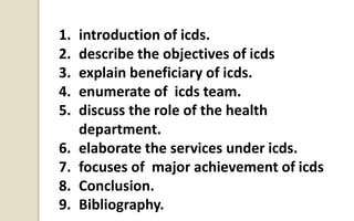 Integrated child development services (icds) 2021 | PPT