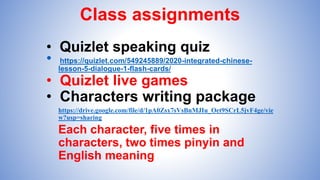 Integrated Chinese Lesson 5 Dialogue 1 - Lesson Plans PowerPoint ...