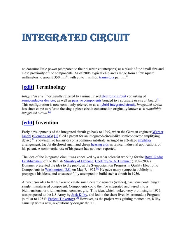 Integrated circuit | PDF