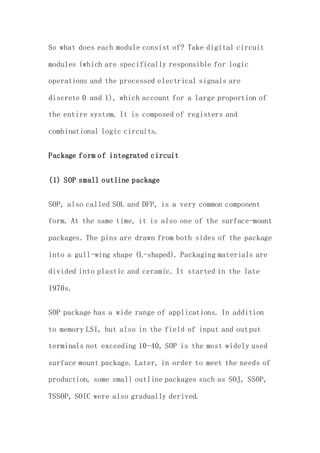 The composition and packaging of integrated circuits | DOCX