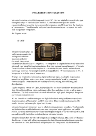 Integrated circuit (ic) chips | DOC
