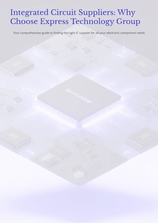 Trusted Integrated Circuit Suppliers for Your Projects | PDF