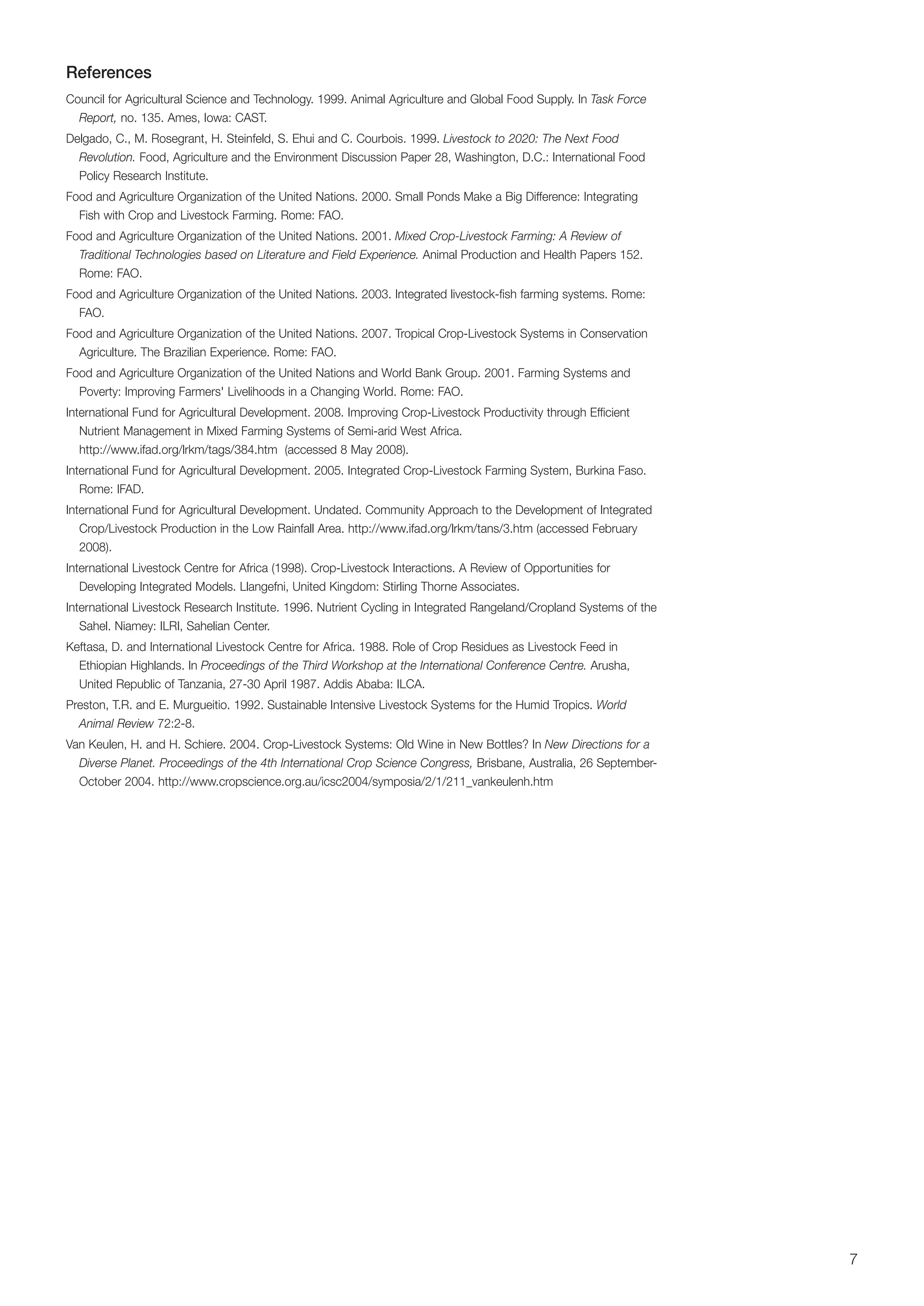 Integrated Crop-Livestock Farming Systems | PDF