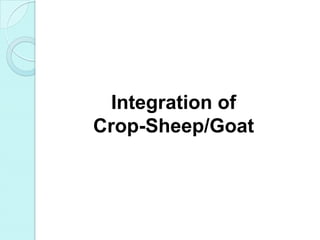 Integrated crop livestock system for sustainable crop production | PPT