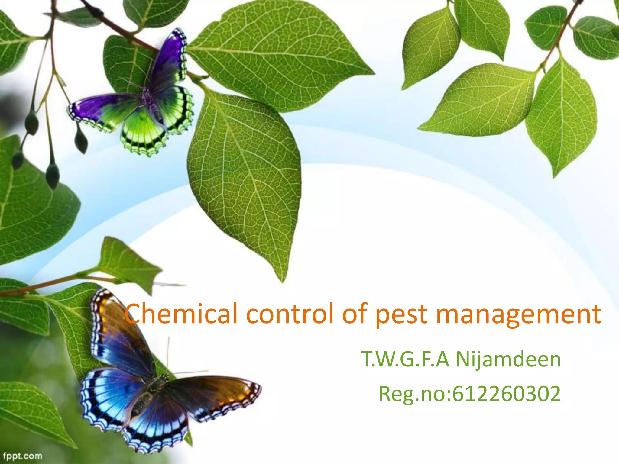 Chemical control of pest management | PPTX