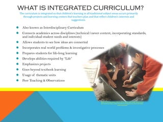 Integrated Curriculum/Program Multimedia Presentation | PPT