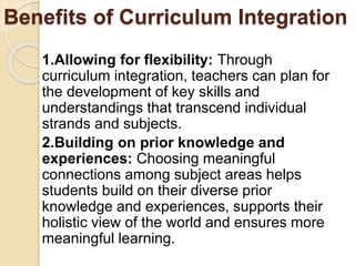 Integrated curriculum all aspects by KHURRAM RAFI | PPTX