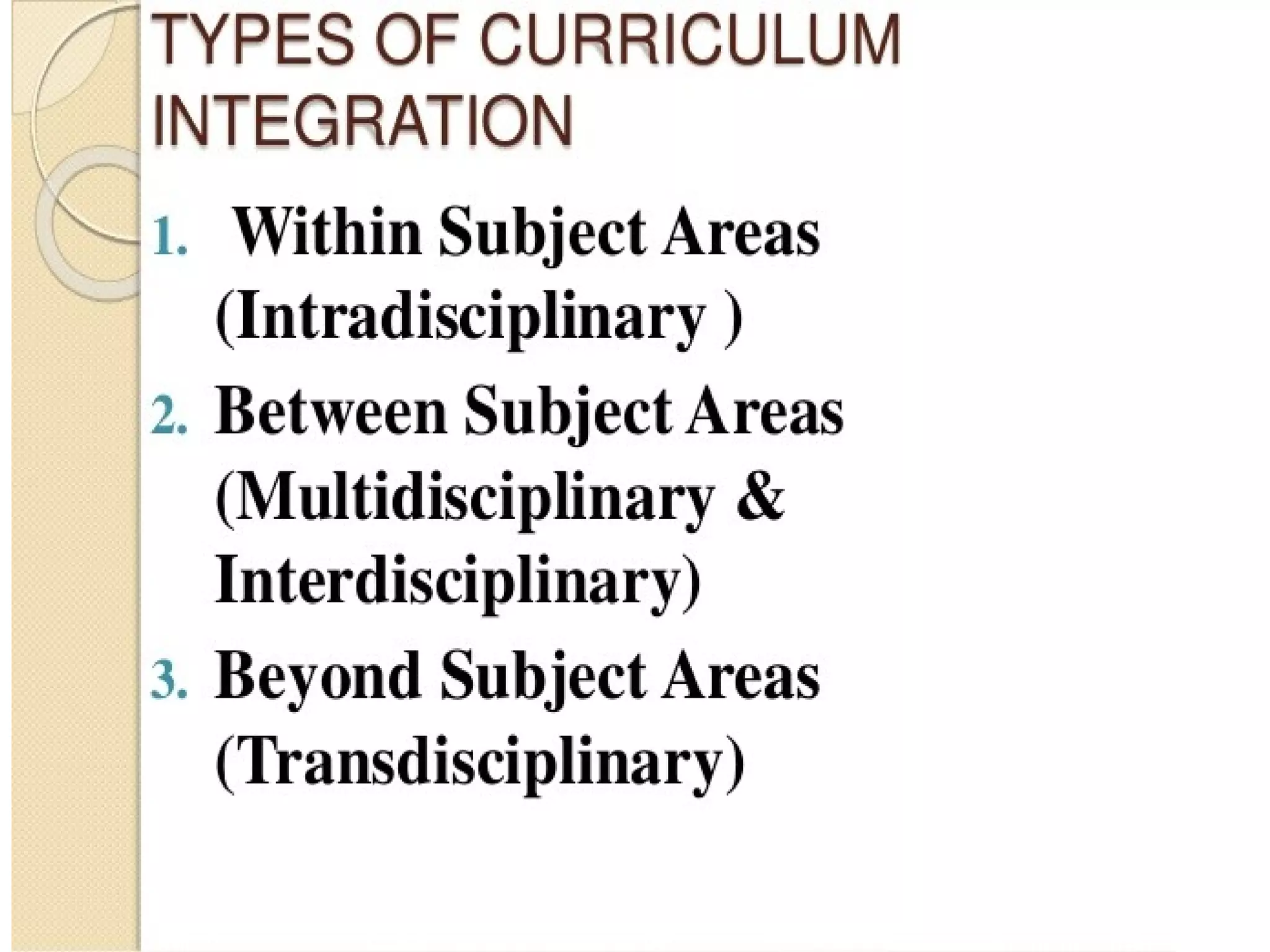 Integrated curriculum Design | PPT