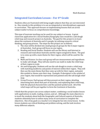 Integrated Curriculum | DOCX | Geography | Science