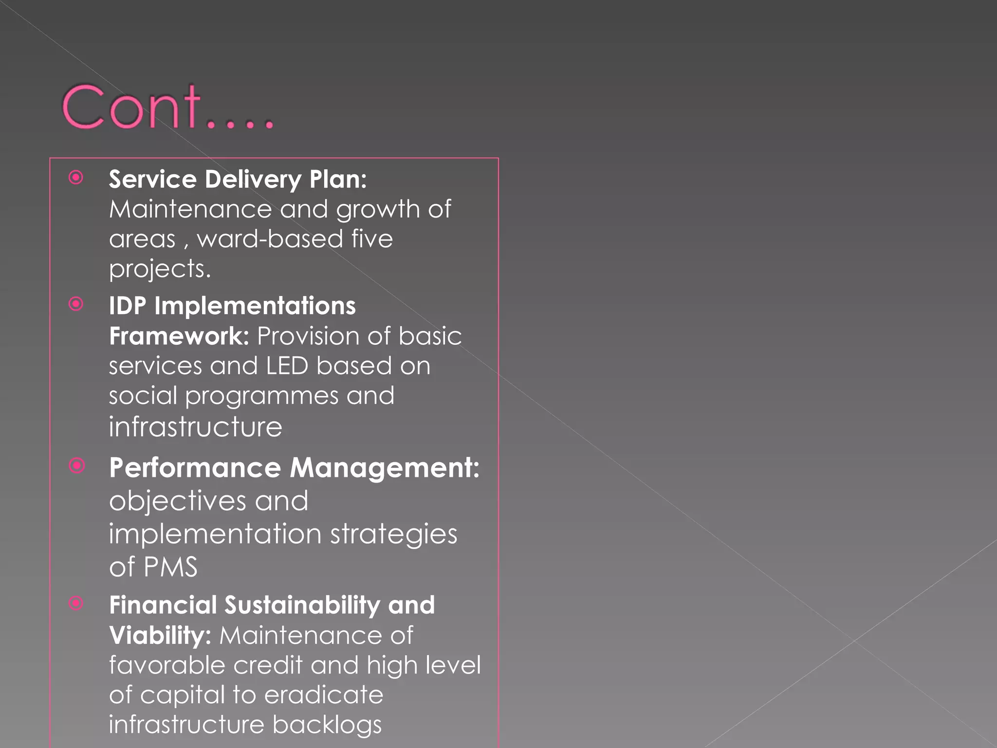 Integrated development plan | PPT
