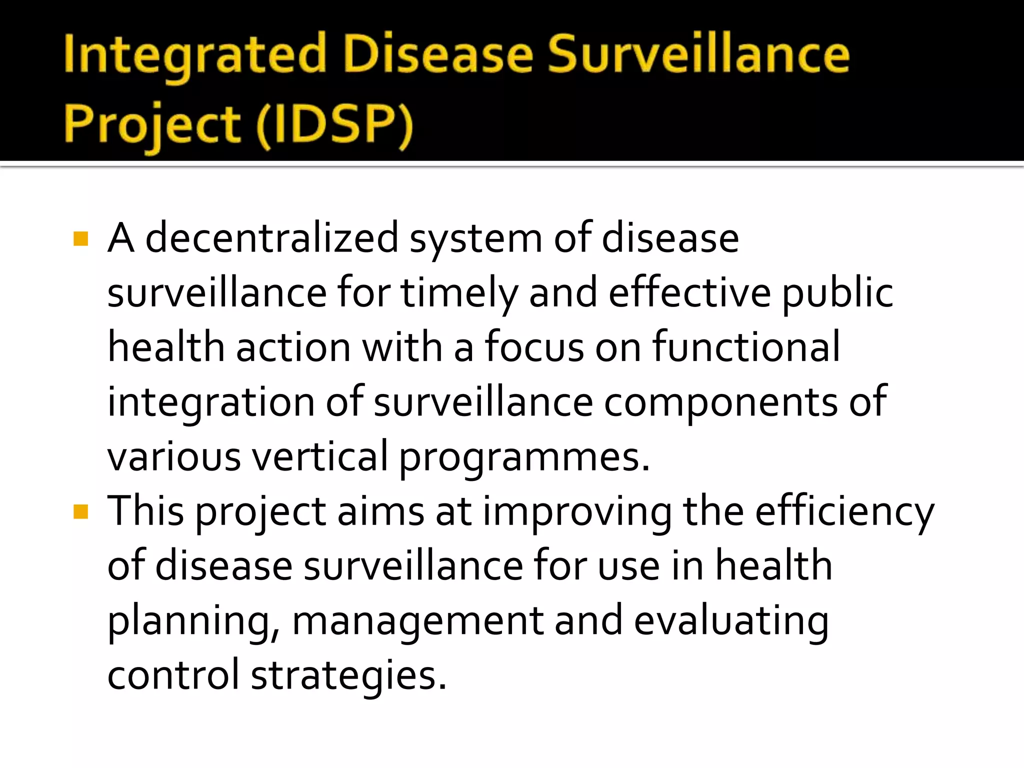 Integrated diseases surveillance programme | PPTX