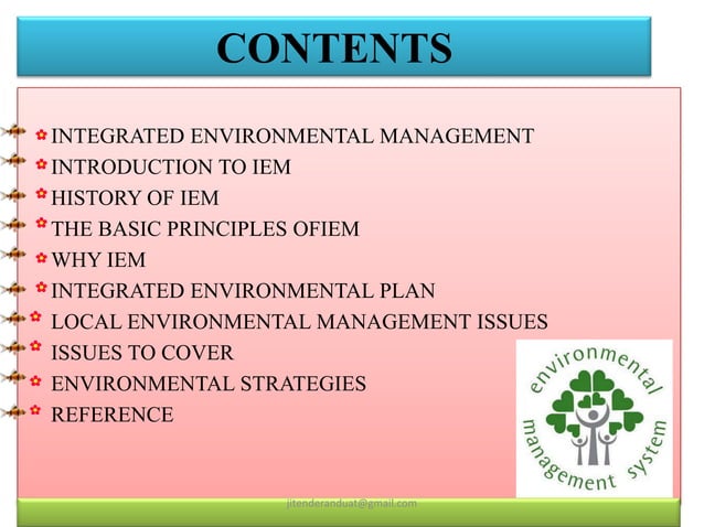 Integrated environmental management | PPTX | Environmental Services ...