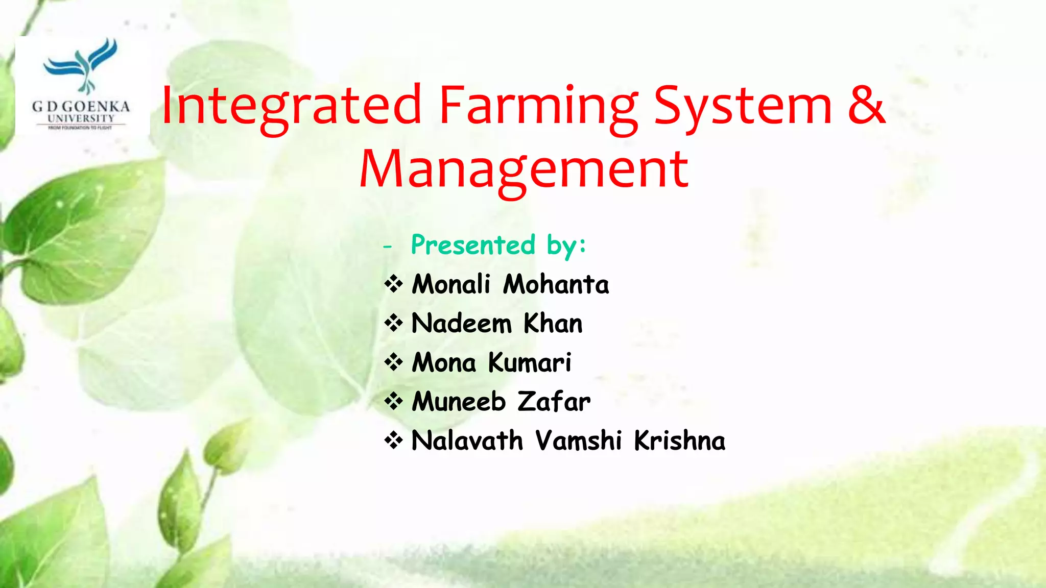 Integrated farming system | PPTX