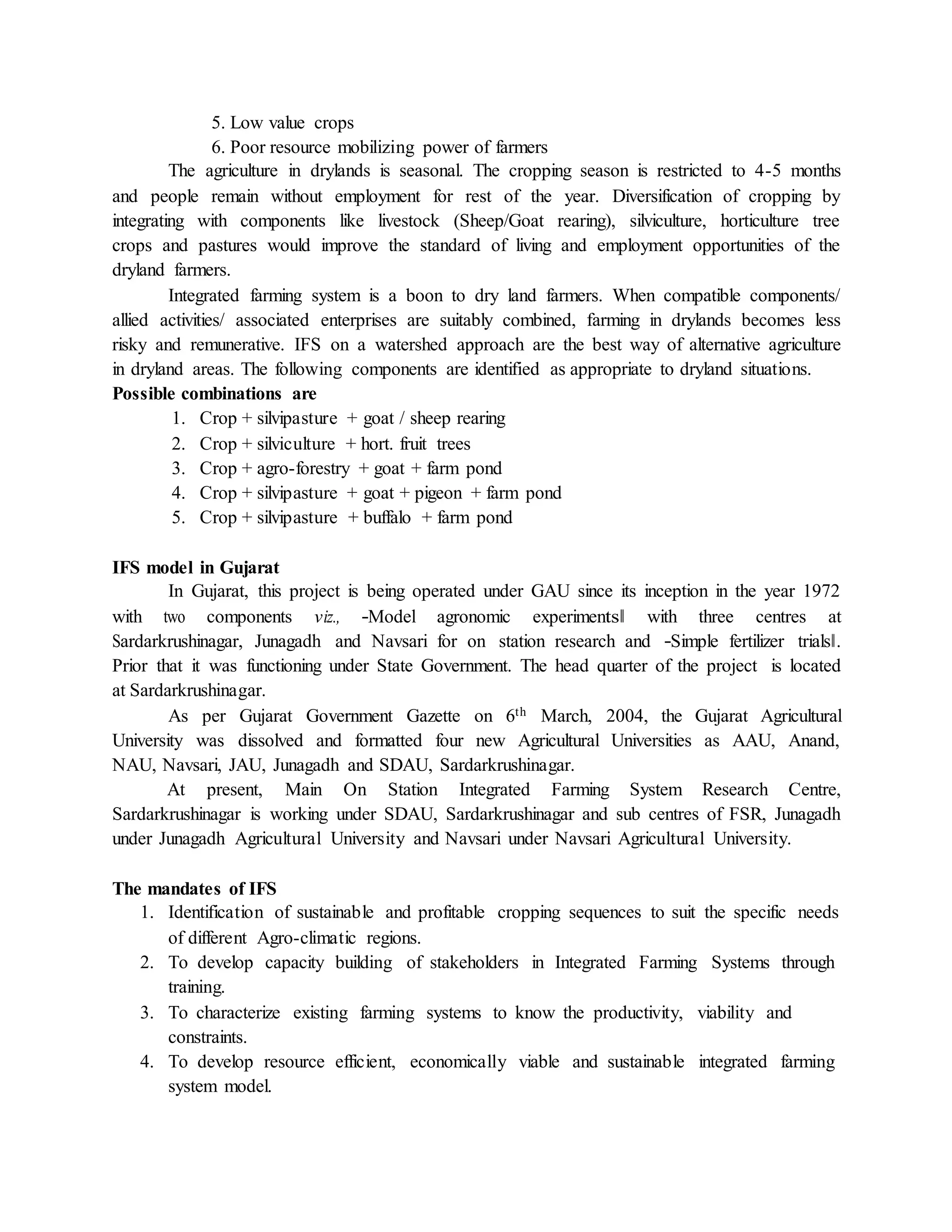 Integrated Farming System and IFS models | DOCX