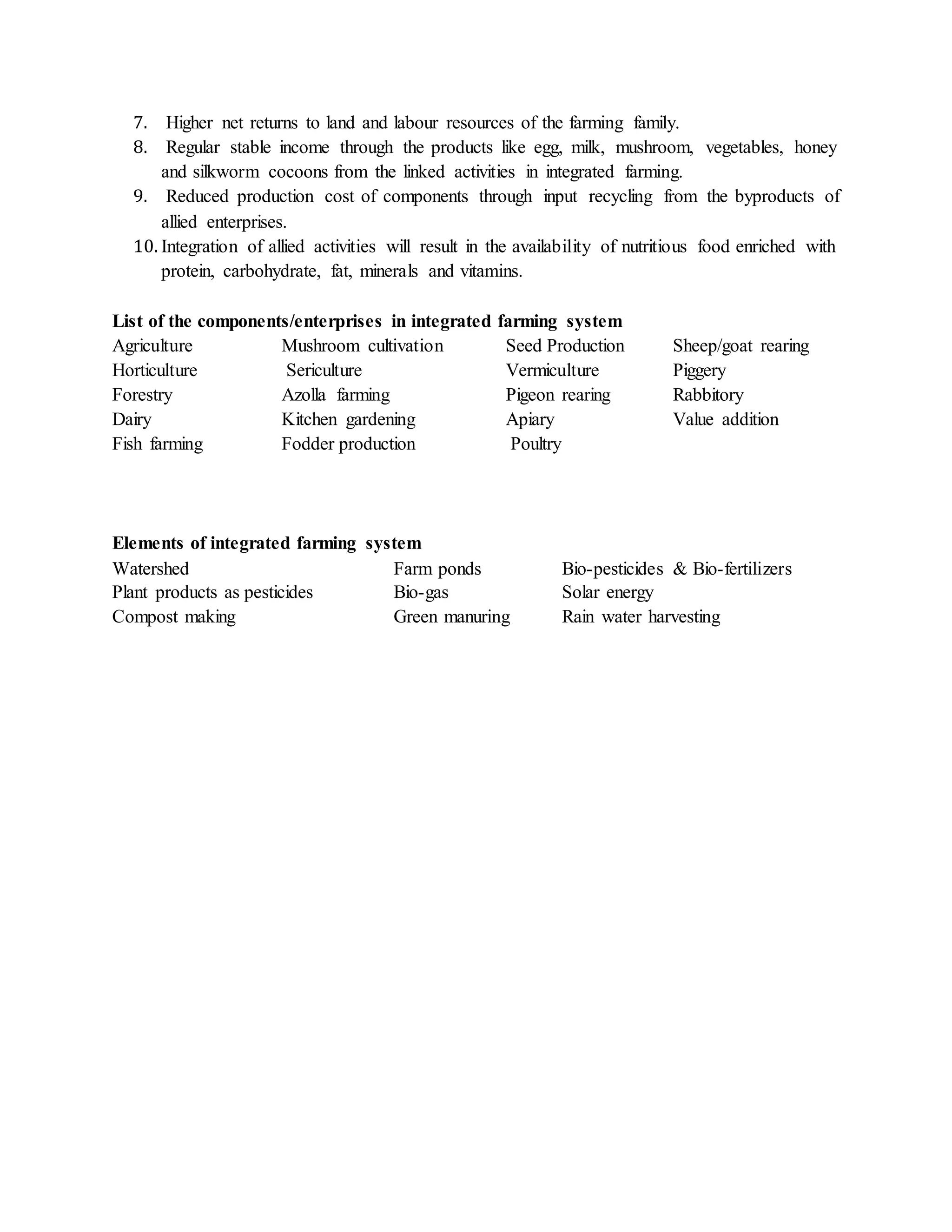 Integrated Farming System and IFS models | DOCX