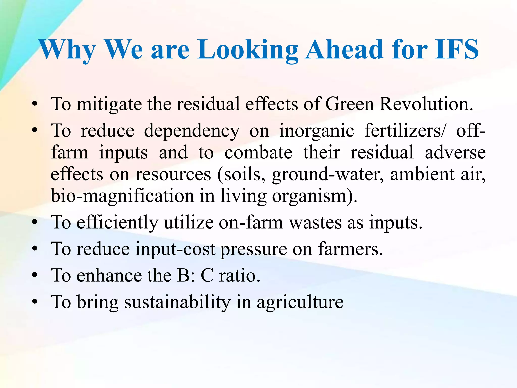 Integrated farming system and sustainable agriculture | PPTX