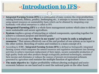 An Integrated farming system model..pptx | Agriculture | Industries