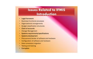 Integrated Financial Management Information Systems (IFMIS) | PDF