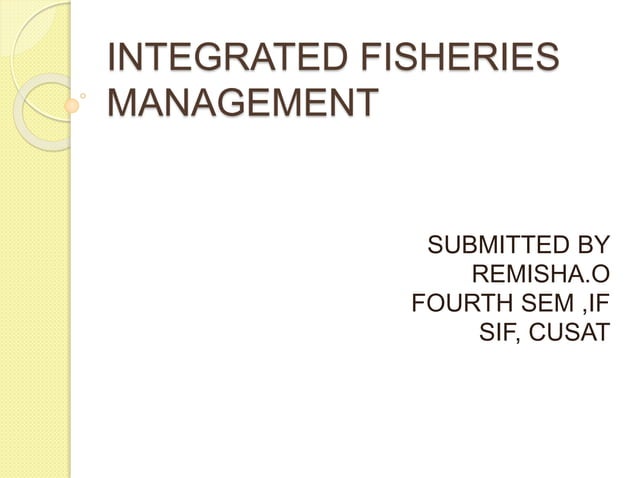 Integrated fisheries management i | PPTX | Fishing Sports | Sports