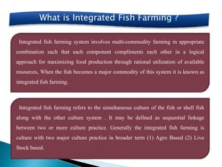 integratedfishfarming MSC SEM 3 PAPER 4 - (Fish Ecology, Aquaculture ...