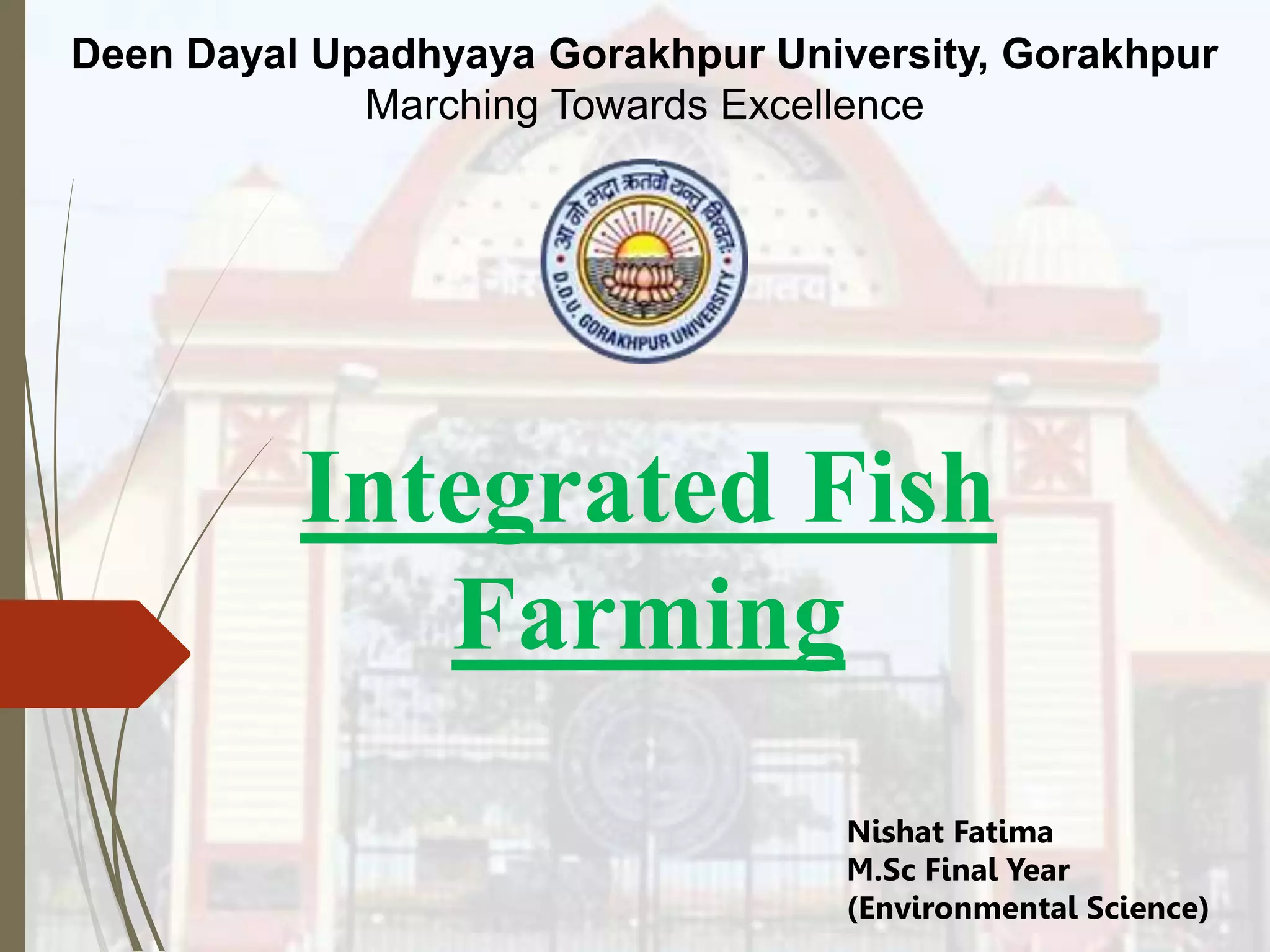Integrated fish farming system | PPTX
