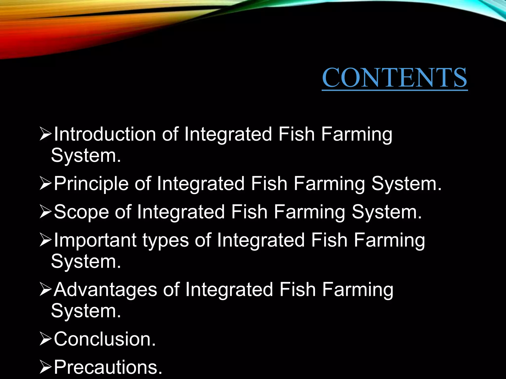 Integrated fish farming system | PPTX
