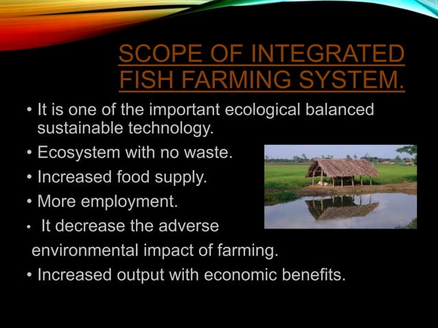 Integrated fish farming system | PPTX | Agriculture | Industries
