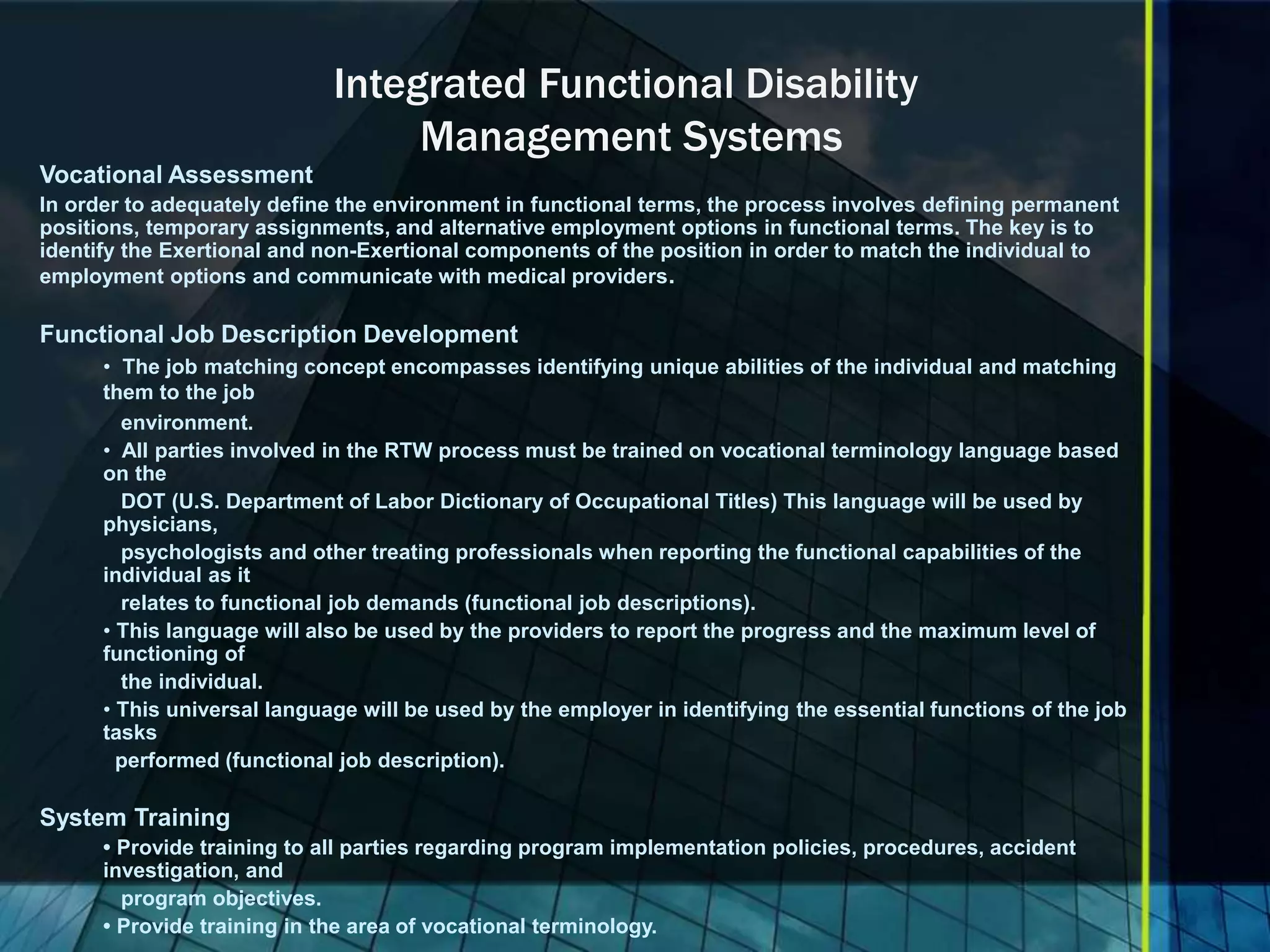 Integrated Functional Disability Management System | PPTX