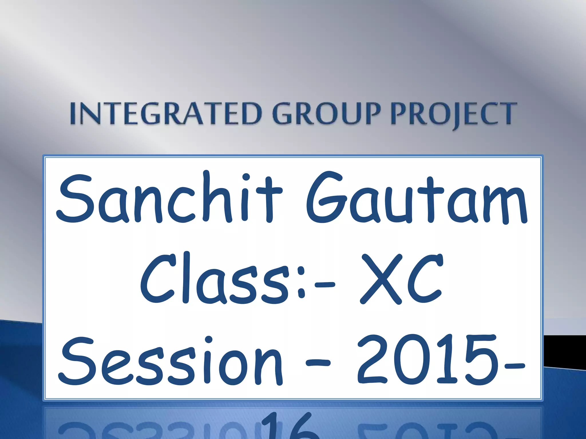 Integrated group project (x) | PPT